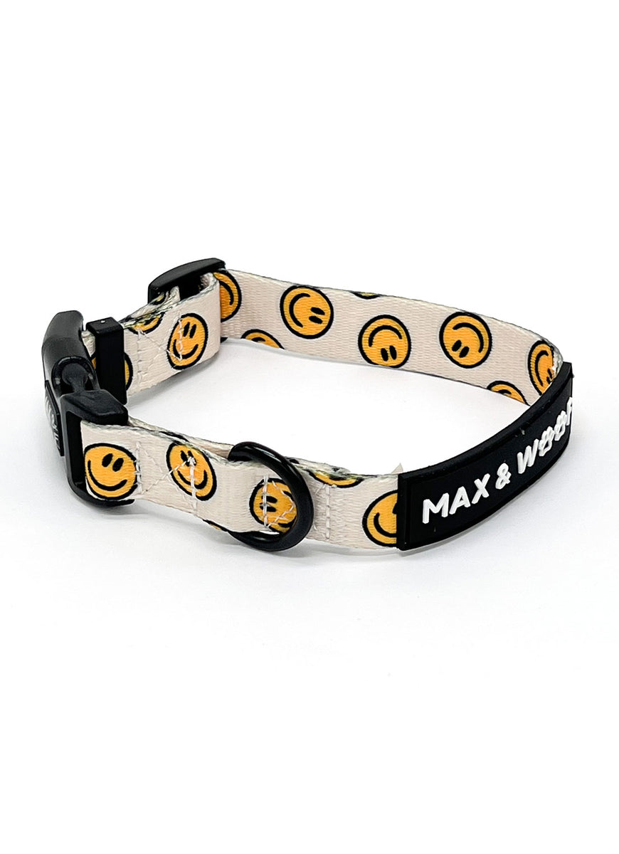 Halsband hond met smileys - KEEP SMILING – Max & Woof