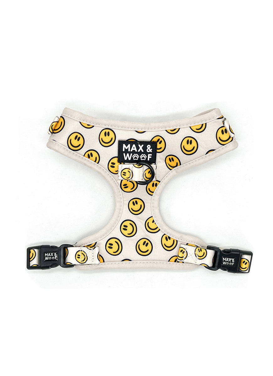 Hondentuigje harnas hond met smileys - KEEP SMILING – Max & Woof
